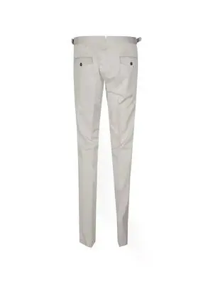 PT TORINO Herringbone Trousers With Side-adjusters