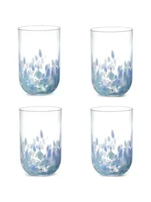 VILLEROY & BOCH Like Glass Speckled Long Drink Glasses - Blue