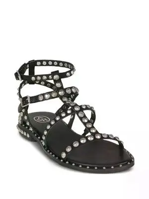 Ash Stud-embellished Cage Sandals - Black