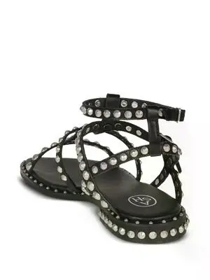 Ash Stud-embellished Cage Sandals - Black