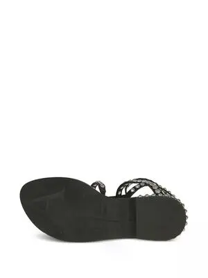 Ash Stud-embellished Cage Sandals - Black