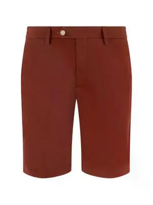 Boggi Milano Stretch-cotton Chino Shorts - Brown
