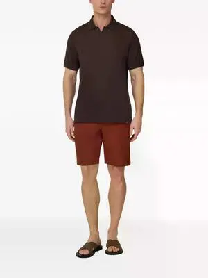 Boggi Milano Stretch-cotton Chino Shorts - Brown