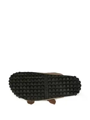 Ash Buckle-strap Flat Sandals - Brown