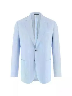 Boggi Milano Breeze Pinstripe Single-breasted Blazer - Blue