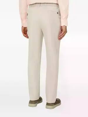 Boggi Milano Darted Drawstring-waist Trousers - Neutrals