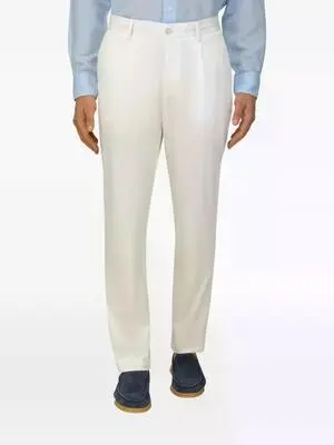 Boggi Milano Darted Drawstring Trousers - White