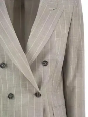 Tagliatore Double-breasted Pinstripe Blazer - Grey