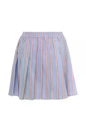 Lacoste Striped Pleated Skirt - Blue