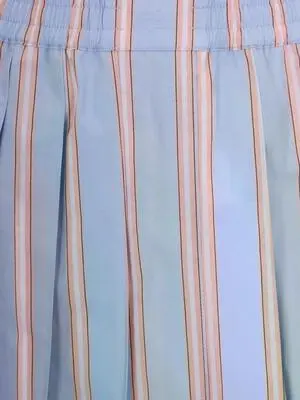 Lacoste Striped Pleated Skirt - Blue