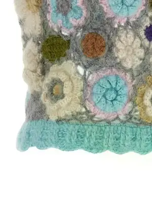 GANNI Floral Crochet Vest - Blue