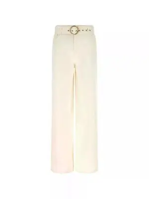 TWINSET Belted Wide-leg Jeans - Neutrals