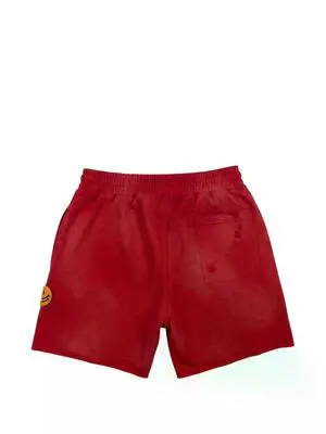 ALL HUMAN Embroidered Distressed Shorts