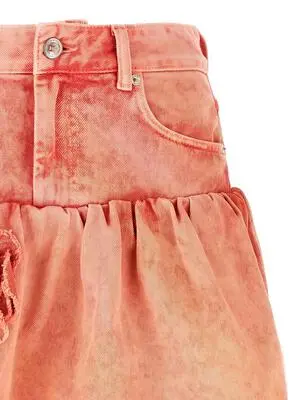 GANNI Floral-appliqué Flared Skirt