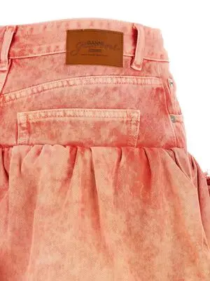 GANNI Floral-appliqué Flared Skirt