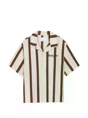 ONLY THE BLIND Crochet-knit Striped Shirt