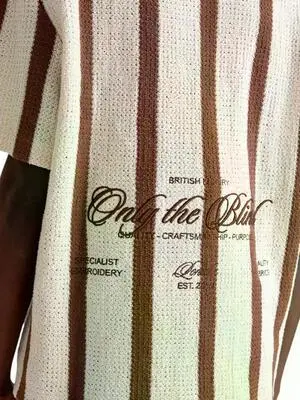ONLY THE BLIND Crochet-knit Striped Shirt