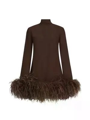 TALLER MARMO Gina Feather-trim Dress