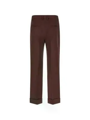 Alberto Biani Pressed-crease Trousers - Brown