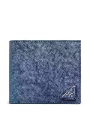 Prada Saffiano-leather Wallet With Coin Purse - Blue