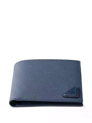 Prada Saffiano-leather Wallet With Coin Purse - Blue