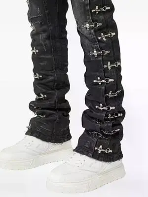 GUAPI Aviation Clasp Jeans - Black