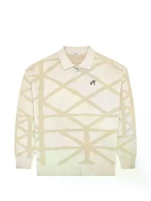 MALBON Verdant Geometric-pattern Polo Shirt