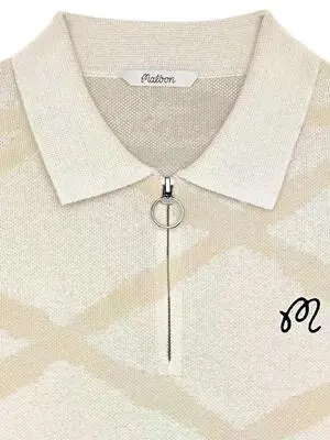 MALBON Verdant Geometric-pattern Polo Shirt