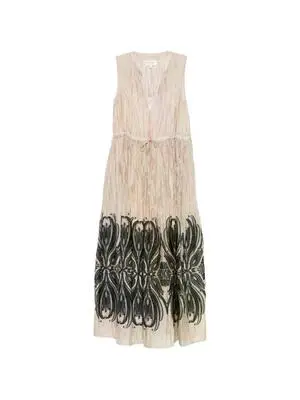 PSOPHIA Crinkled-finish Maxi Dress - Neutrals