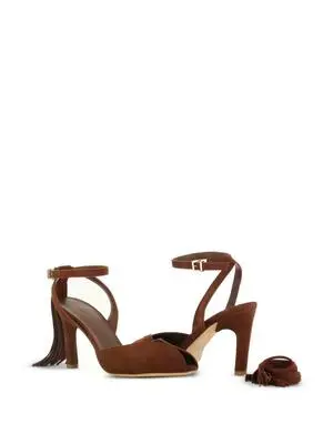 SERGIO LEVANTESI Tassel-detail Peep-toe Sandals