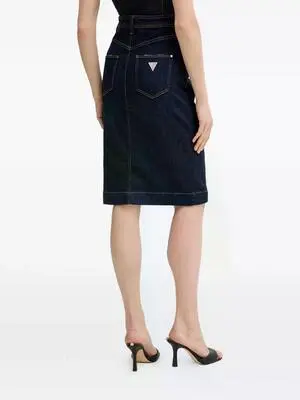 Guess Pencil Denim Zip-up Skirt
