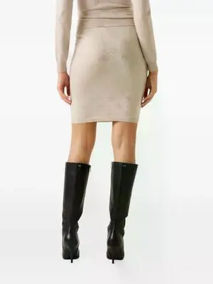 Guess Logo-pattern Midi Pencil Skirt