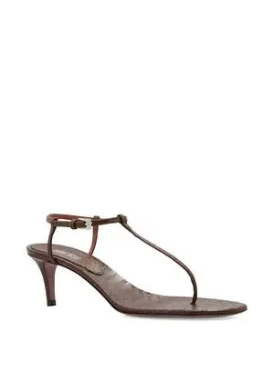 Paris Texas Crocodile-effect Leather Sandals