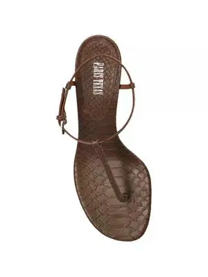Paris Texas Crocodile-effect Leather Sandals