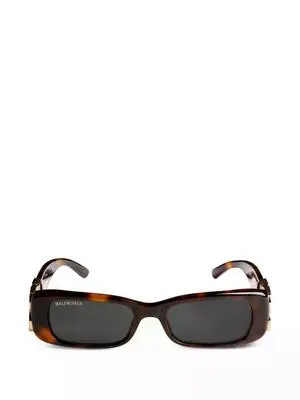 Balenciaga Rectangle-frame Sunglasses - Brown