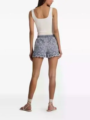 Alice + Olivia Kenley Scalloped Hem Shorts