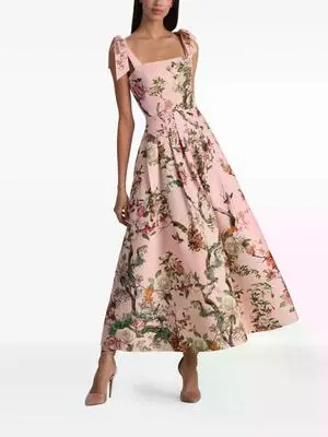 Alice + Olivia Floral Print Bow Detail Dress