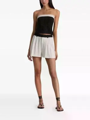 Alice + Olivia Stripe-patterned Shorts - Neutrals