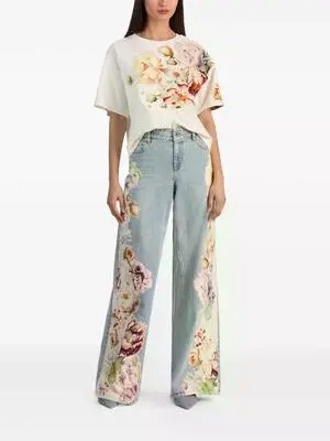 Alice + Olivia Floral-print Jeans