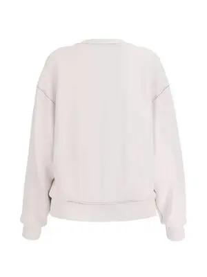 Guess Embellished Logo Crew Neck Sweatshirt - Neutrals
