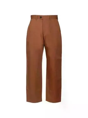 Paul Smith Slub-texture Straight Leg Trousers - Brown