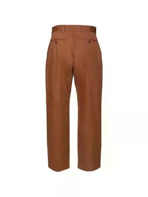 Paul Smith Slub-texture Straight Leg Trousers - Brown