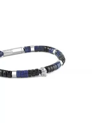Philipp Plein Skull Embellished Bead Bracelet
