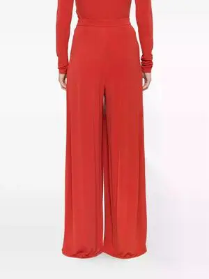 Max Mara Pleated Palazzo Pants - Red
