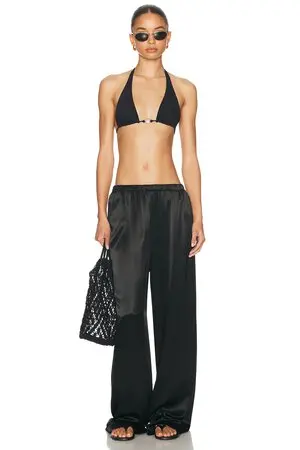 ZIAH Halter Bikini Top With Hardware Detail