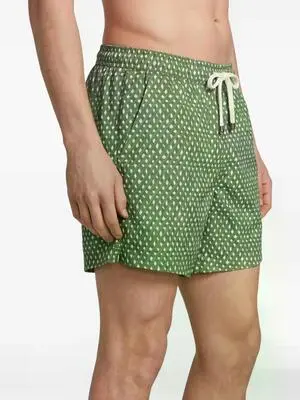 Zegna Geometric-print Swim Shorts