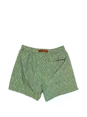 Zegna Geometric-print Swim Shorts