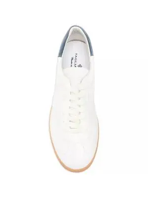 Tagliatore Grained Leather Sneakers With Suede Panel