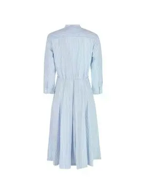Aspesi Striped Poplin Midi Dress