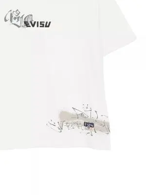 EVISU Graphic-print Logo-patch T-shirt